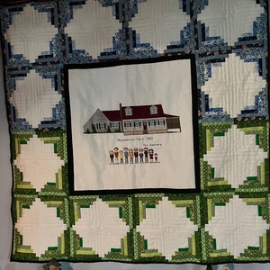 Star Center Log Cabin Quilt Block Pattern Download - Etsy