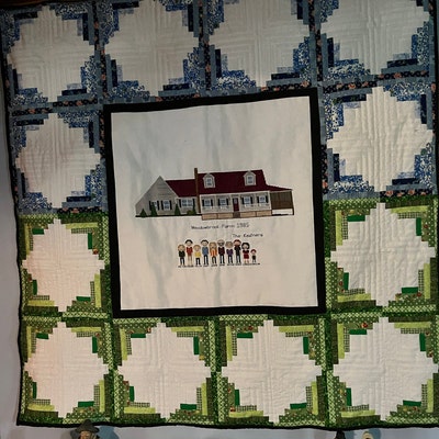 Maple Leaf Log Cabin Quilt Block Pattern Download - Etsy