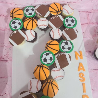 2.5 Soccer Ball Printable Cupcake Toppers Sports Theme Birthday Party ...