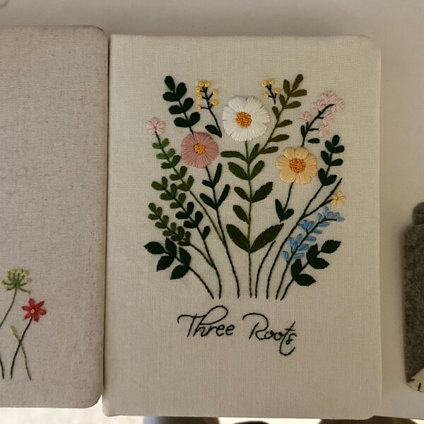 Custom Hand Embroidered Notebook, Handmade Fabric Notebook, Custom ...