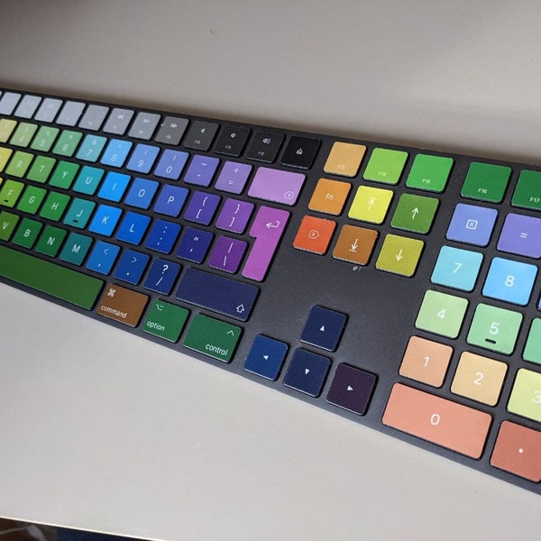 Rainbow MacBook Keyboard Laptop Stickers Keyboard Decal MacBook Air 13 ...