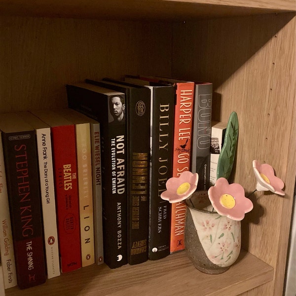 3 Red Poppy Ceramic Flowers - Etsy