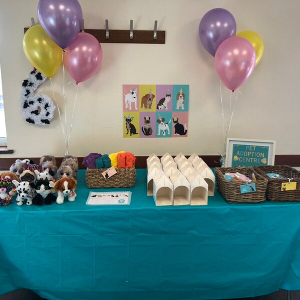 Pet Party Theme Cake Table Backdrop Printable Kids Birthday Banner ...