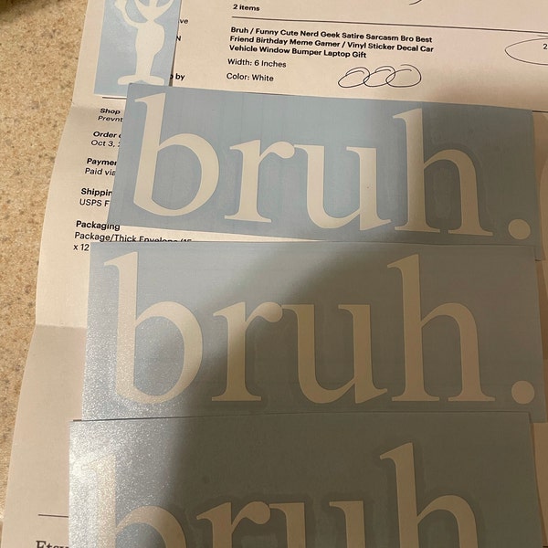 Bruh Sticker / Bruh Decal / Funny Decal / Funny Sticker / Car Decal ...