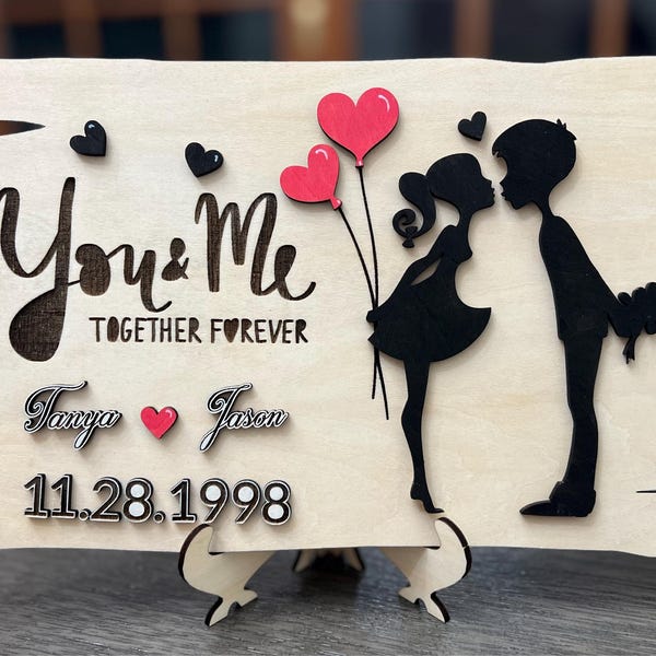 Personalized Couple Sign Laser Cut, Couple Laser Cut File, Valentines ...