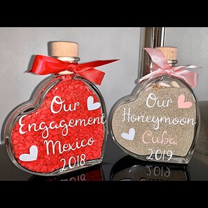 Personalised Honeymoon Destination Sand Keepsake Bottle Jar - Etsy