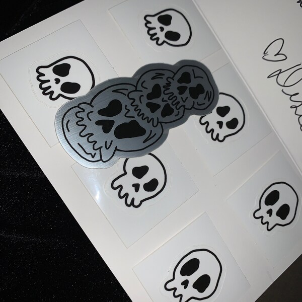 Skull Stickers 3 Pack - Etsy