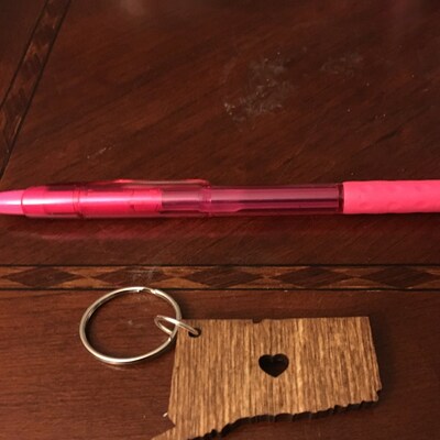 Connecticut Wooden Keychain CT State Keychain Wooden - Etsy