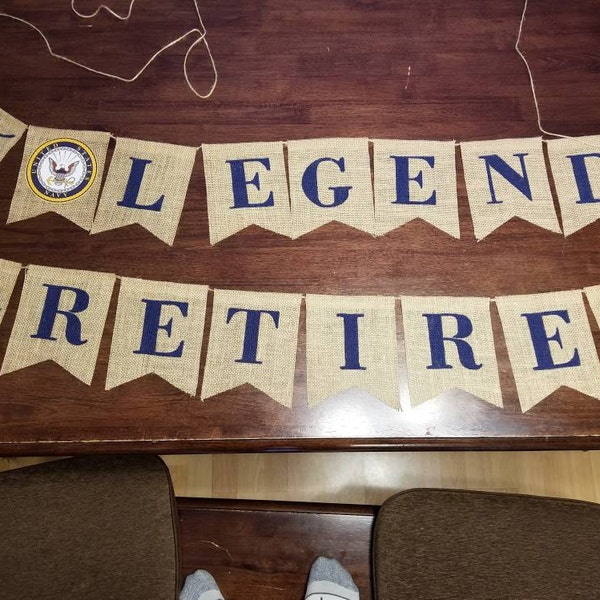 The Legend Has Retired Banner, Air Force Retired, NAVY Retired, US Army ...