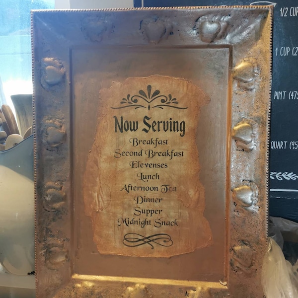 The Hobbit Now Serving Sign SVG, Funny Menu Sign SVG, Second Breakfast ...