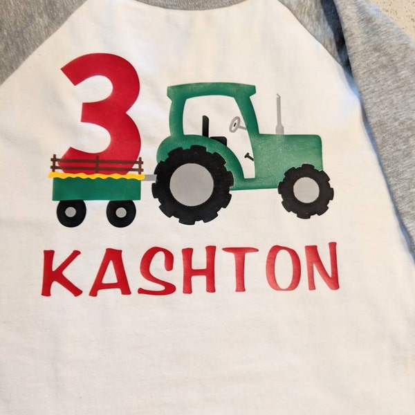 3 Birthday Tractor SVG, Tractor Svg, Tractor Cut File, Tractor Number 3 ...