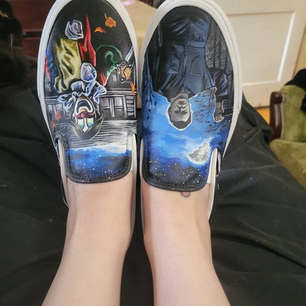 Hand-painted Horror Movie Vans Shoes: Michael Myers, Halloween - Etsy