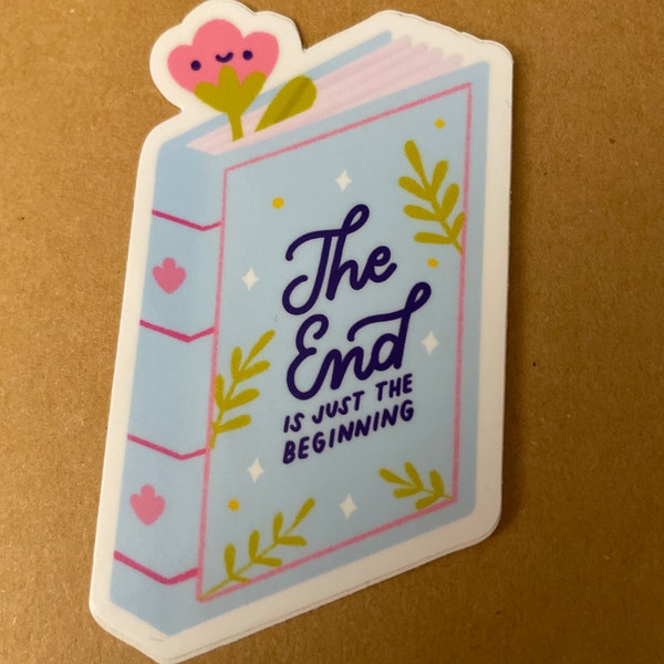 The End Book Vinyl Sticker - Journal Sticker - Cute Sticker - Books ...