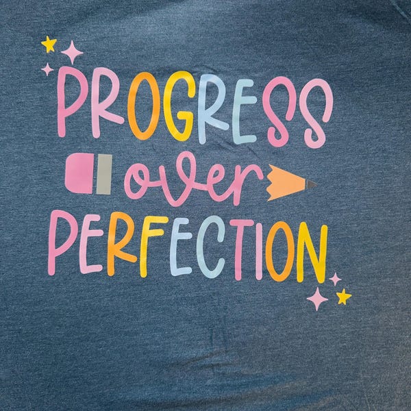 Progress Over Perfection Shirt, Teacher Shirts, Back to School Shirt ...