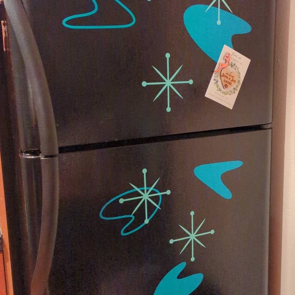 Vintage Boomerang Refrigerator Stickers- Mid Century Decor, Vintage 50s ...