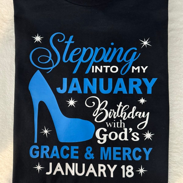Stepping Into My January Birthday Svg, January Birthday SVG, January ...