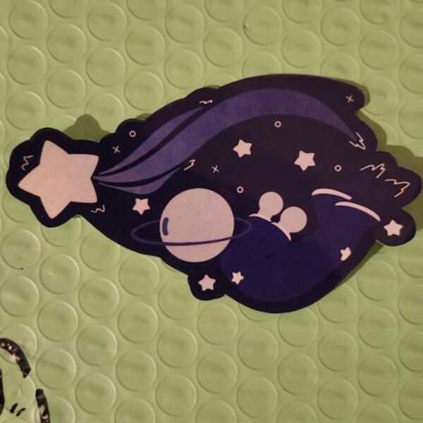 Stitched Plush Sticker Laminated Die Cut Sticker, Waterproof Laptop ...