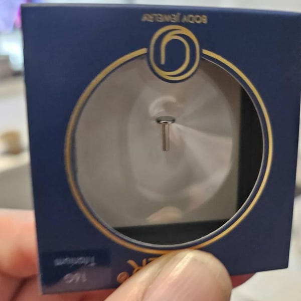 14K Gold Vertical Dangle Hidden Helix Piercing/threadless Push Pin Flat ...