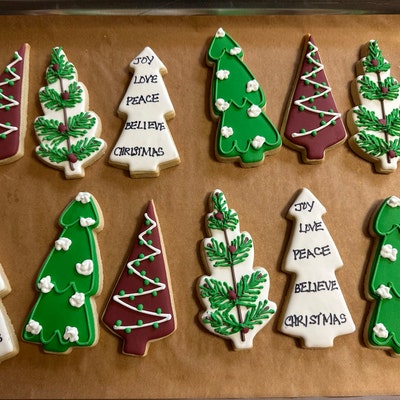 Tall Tree Set of 4 Cookie Cutters - Etsy
