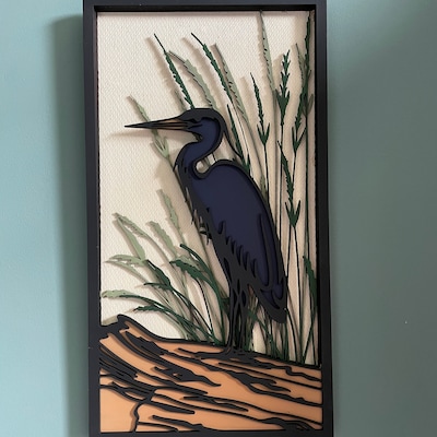 Blue Heron SVG Laser Cut Files Crane SVG Bird SVG Nature Svg Coastal ...