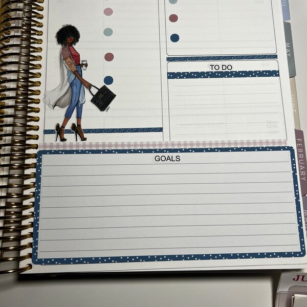 7x9 Monthly View Planner Stickers Kits for Erin Condren Life Planners ...