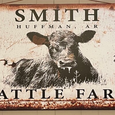 Rustic Cattle Ranch Sign Established Personalized Farmhouse Wall Art ...