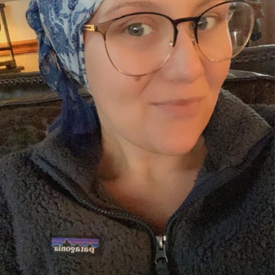 Amazing Soft Blue White Headscarf TICHEL, Hair Snood, Head Scarf, Head ...