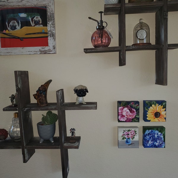 Mini Canvas Floral Art - Etsy