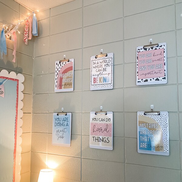 PRINTABLE Modern Classroom Poster Pack | Bulletin Board Posters ...