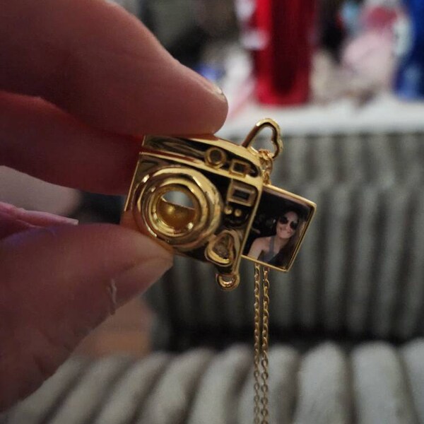 Custom Camera Necklace With Photo Picture Inside, Gift for Camera Lover ...