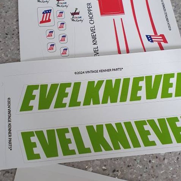 Evel Knievel 1975 Stunt Bike Custom REPLACEMENT Die-cut DECAL Set - Etsy