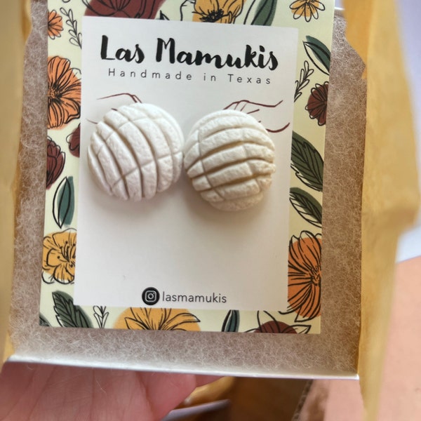 Concha Clay Earrings | Pan Dulce Clay Earrings | Mexican Sweet Bread ...