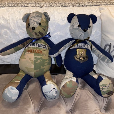 Military Memory Bear // Uniform Keepsake Bear // Police Memory Bear - Etsy