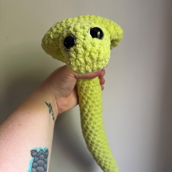 Cobra Snake Crochet Pattern PDF - No-sew, Amigurumi, Chunky Yarn, Decor ...