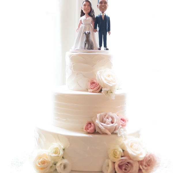 Handmade Custom Marry to Me Kiss Wedding Bobble Head Handmade Polymer ...