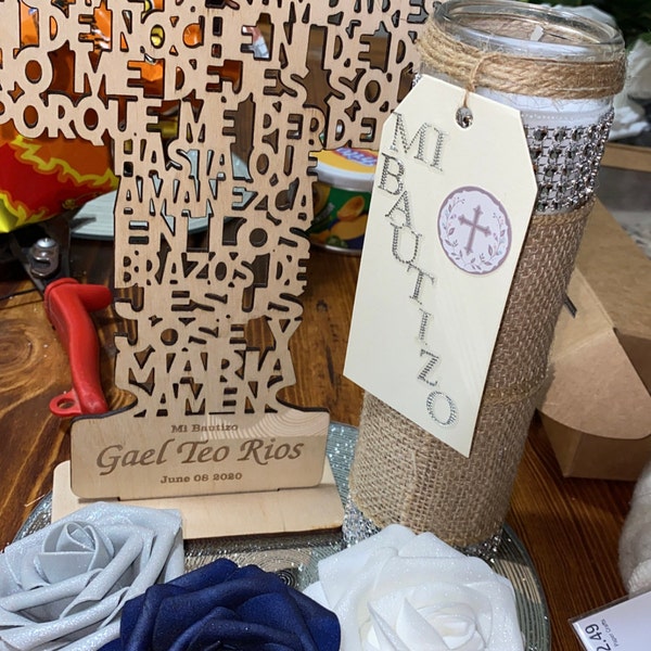 Bapcp20 - CROSS CENTERPIECE Engraved & Laser Cut in Wood - Etsy