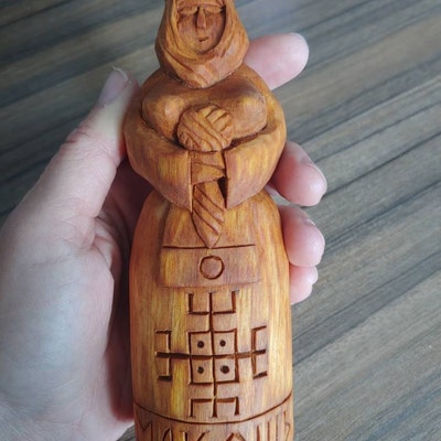KOLYADA God Wooden Statue Slavic Gods Kolyada Pagan Goddess Wooden Hand ...