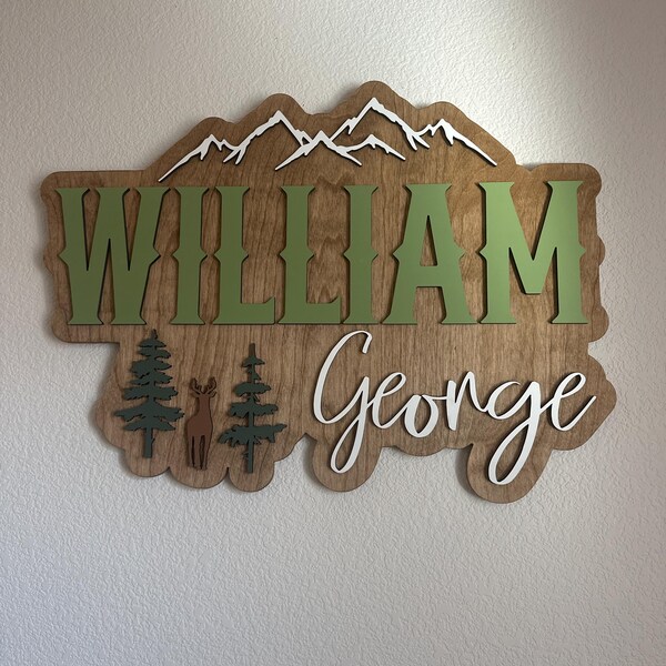 Stacked Names for Nursery, Wooden Letters, Name Sign, Nursery Letters ...