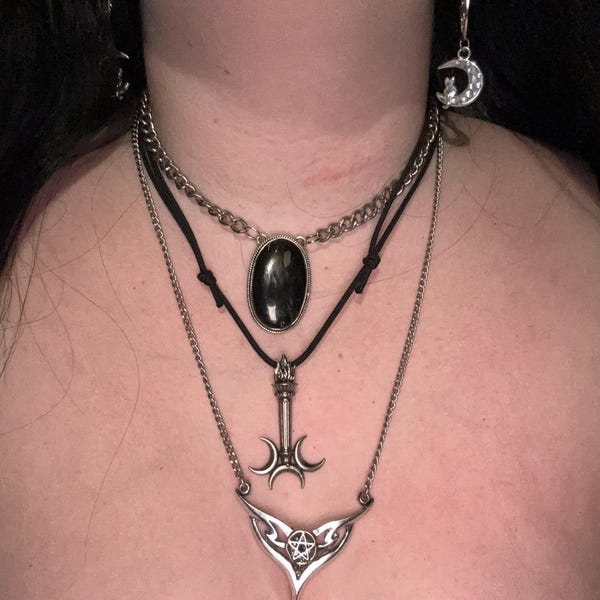 Punic and Phoenician Goddess Tanit Symbol Necklace,lucky Protective ...