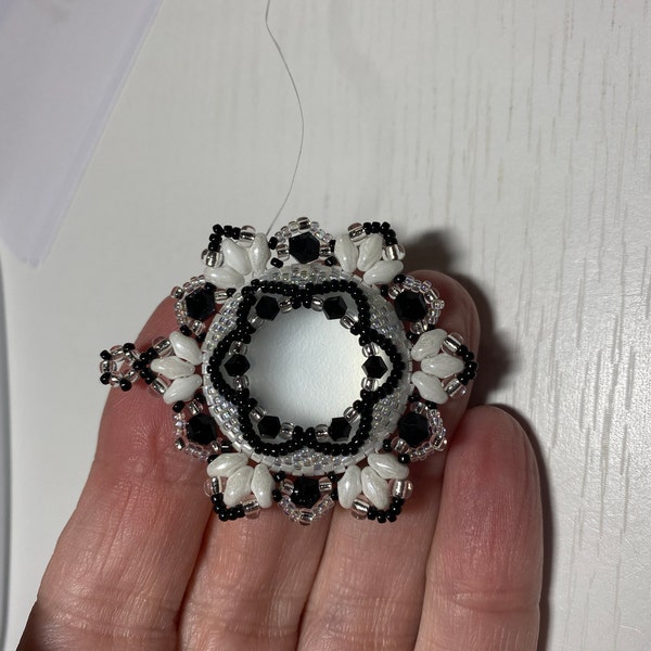 PDF Isaza Tutorial, Necklace Beading Pattern, Superduo Tutorial, 14 Mm Rivoli Tutorial, Superduo ...