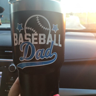 Baseball Mom Dad Tumbler DECAL / Baseball Mom Decal / Baseball Dad ...