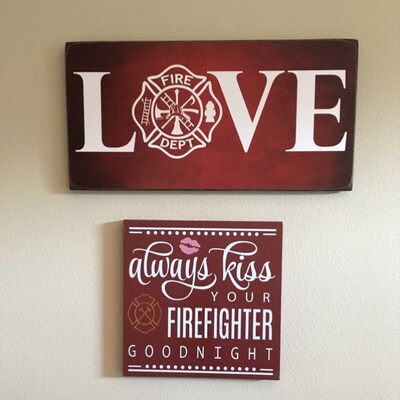 Firefighter Gift, Fireman Gift, Firefighter Decor, Fireman Decor ...