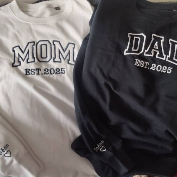 Sweat à capuche broderie pour couple, sweat avec phrase, sweat st ...