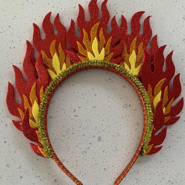 Fire Headband Flame Headdress Fire Costume for Women Halloween ...