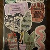 Skeleton Reading With Cat Vinyl Sticker: Spooky Book Lover Gift - Etsy