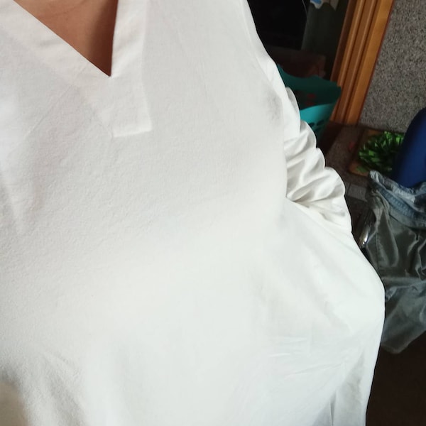 Anysize Custom Hidden Placket 100% Linen Shirt Collar Short Sleeves Loose Blouse Summer Plus ...