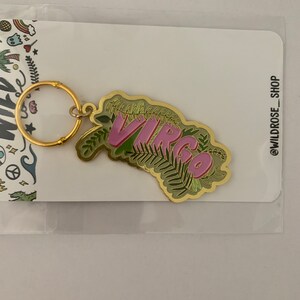 Virgo Zodiac Keychain - Etsy