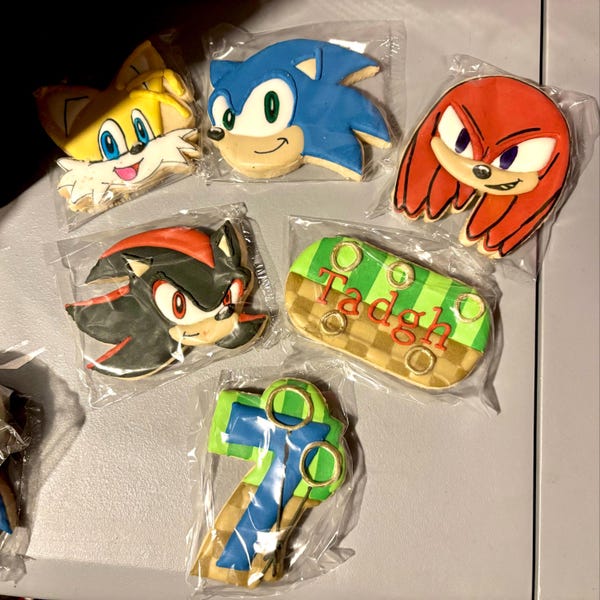 Sonic Custom Decorated Cookies - Etsy
