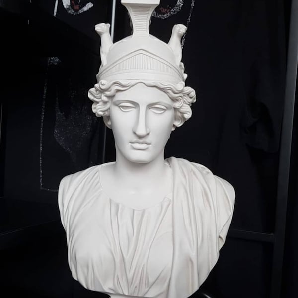 Roma Bust Sculpture - Goddess of Rome - Female Roman Statue - Woman Art ...
