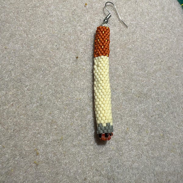 Beaded Cigarette Charm| Instant Download | Cigarette Earrings - Etsy